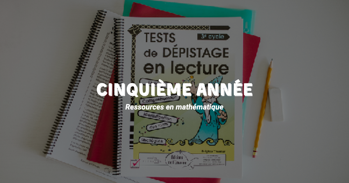 5e année - Mathématique